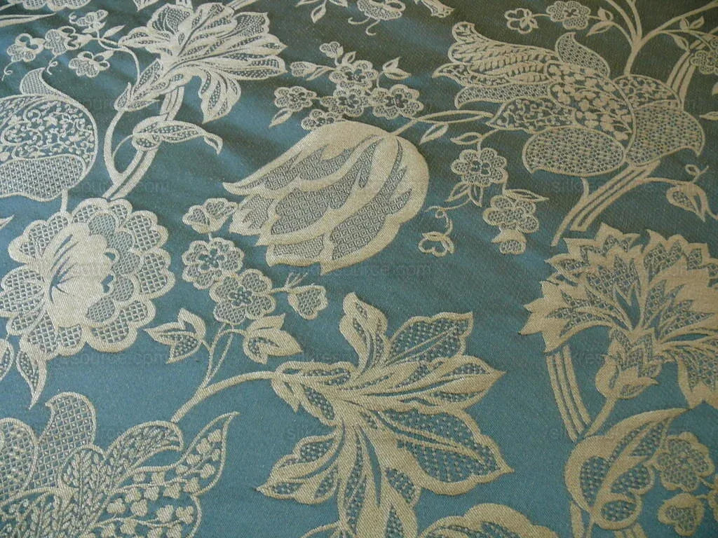 Lee Jofa Devonshire Damask Blue Silk – silkresource.com