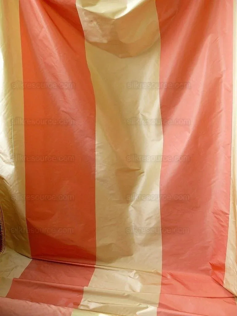 By yard Lee Jofa Tennyson Stripe "rose" Wide Stripe Silk Taffeta Pink – Silk Resource