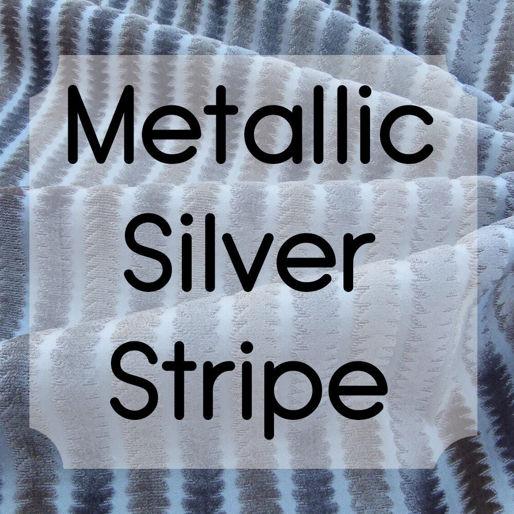 Metallic Silver Stripe – Silk Resource
