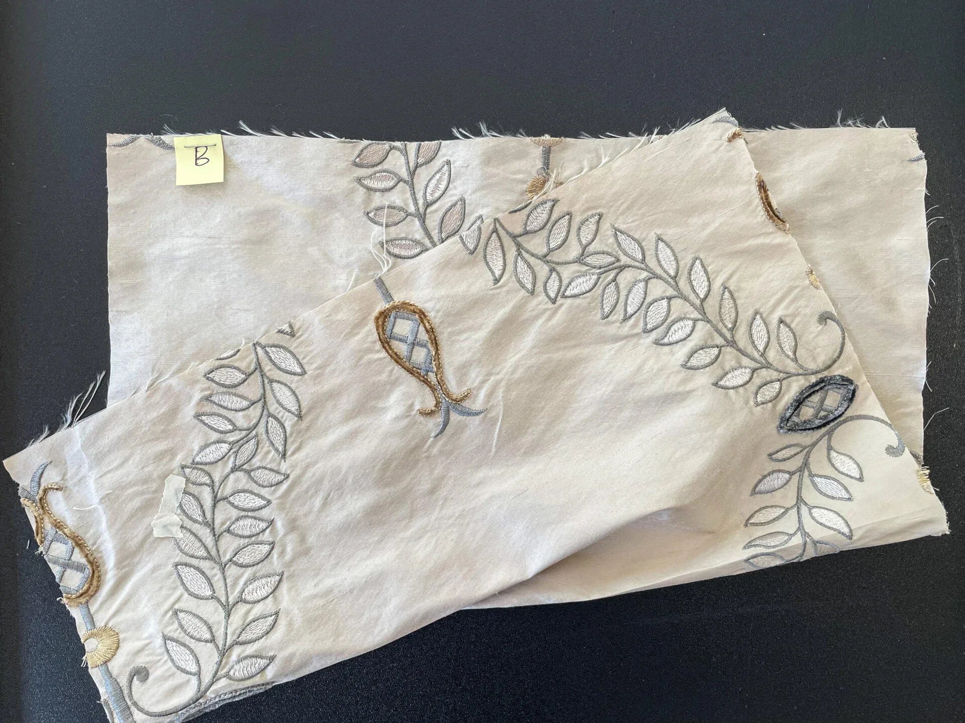 Scalamandre Floral Embroidery - White Gray – Silk Resource