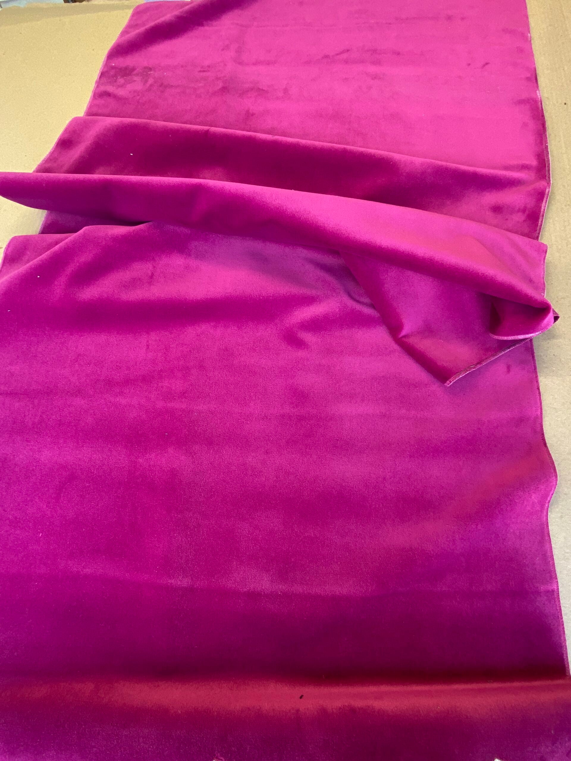 Scalamandre Christian Fischbacher Apollodor Velvet - Magenta Red – Silk ...