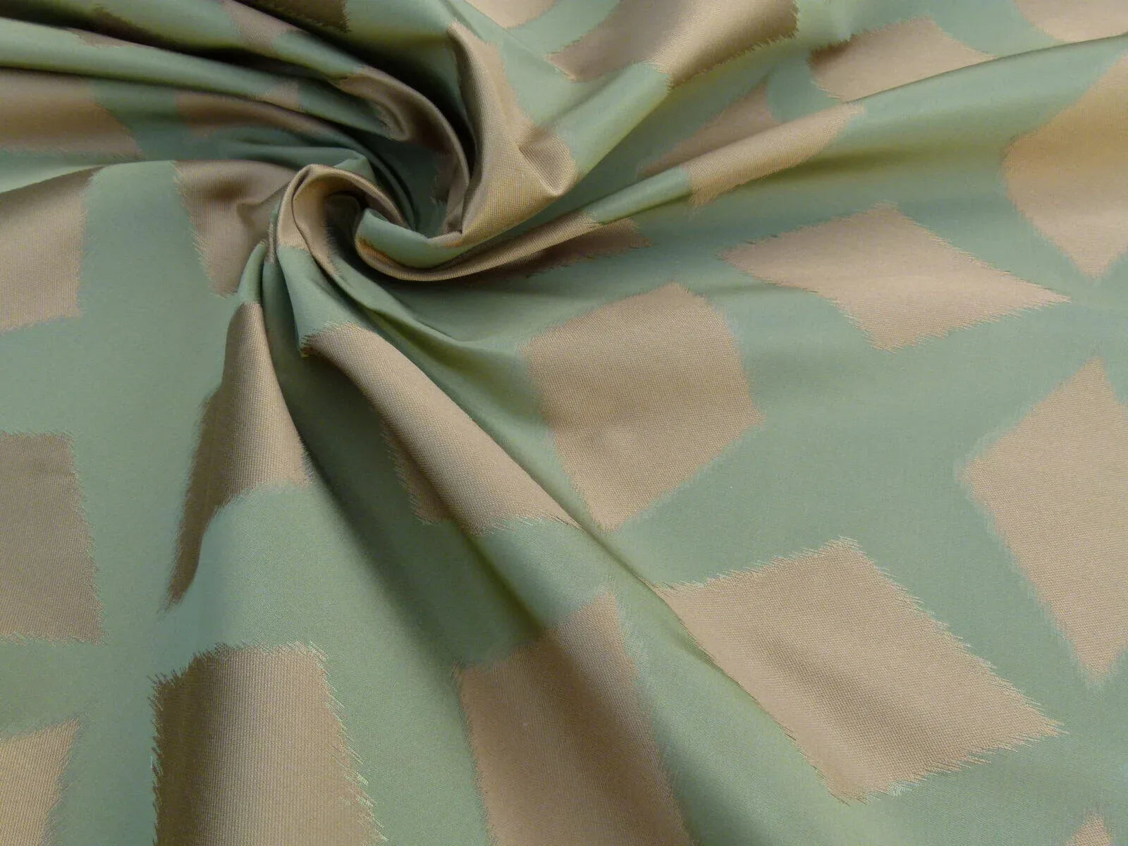 Scalamandre Polygon Green Gold Silk Cotton Jacquard Thick Old World We ...