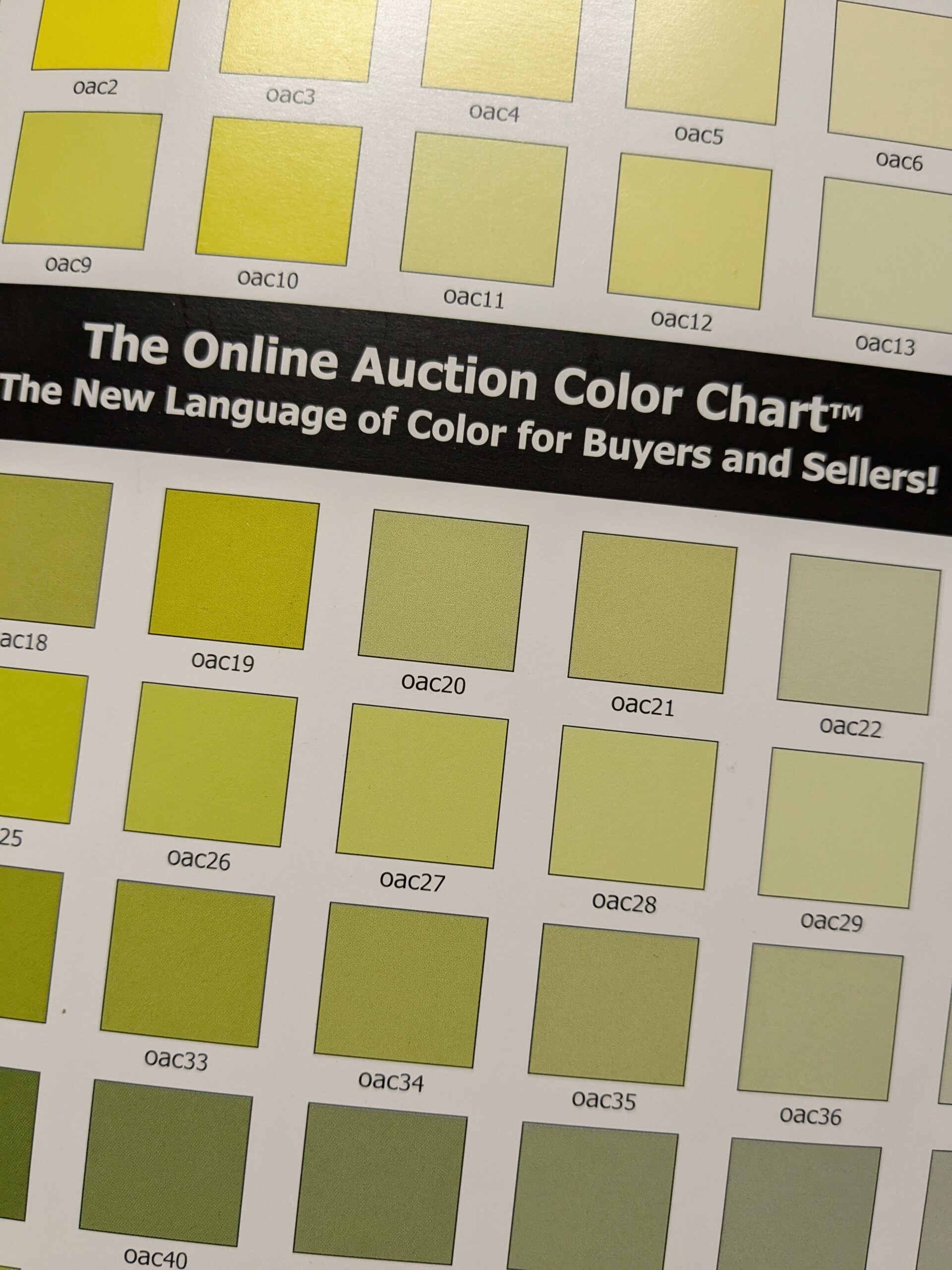 Online Auction color chart – Silk Resource