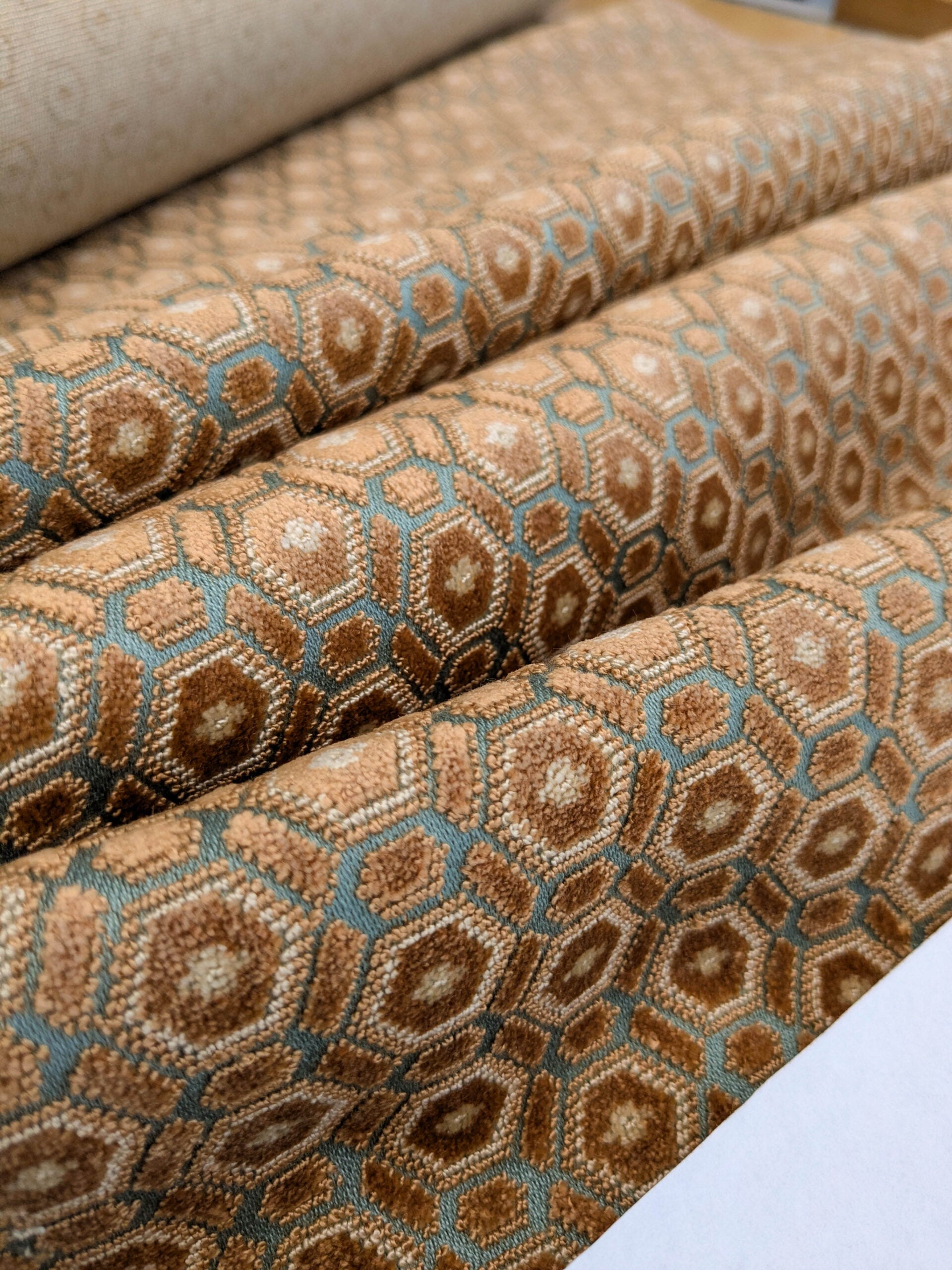 Scalamandre Old World Weavers Manet Sable Blue Brown Velvet Viscose Sm ...