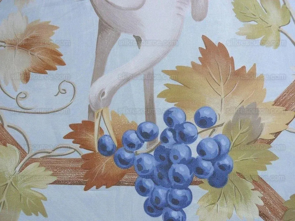 Brunschwig & Fils "affresco Airone"cotton Crane Grape – silkresource.com