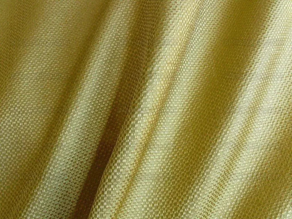 Damask Check Silk Raffia - Sage Green And Gold – Silk Resource
